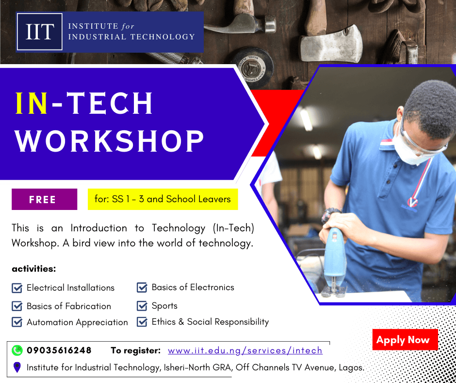 In-Tech Workshop (free) | Institute for Industrial Technology